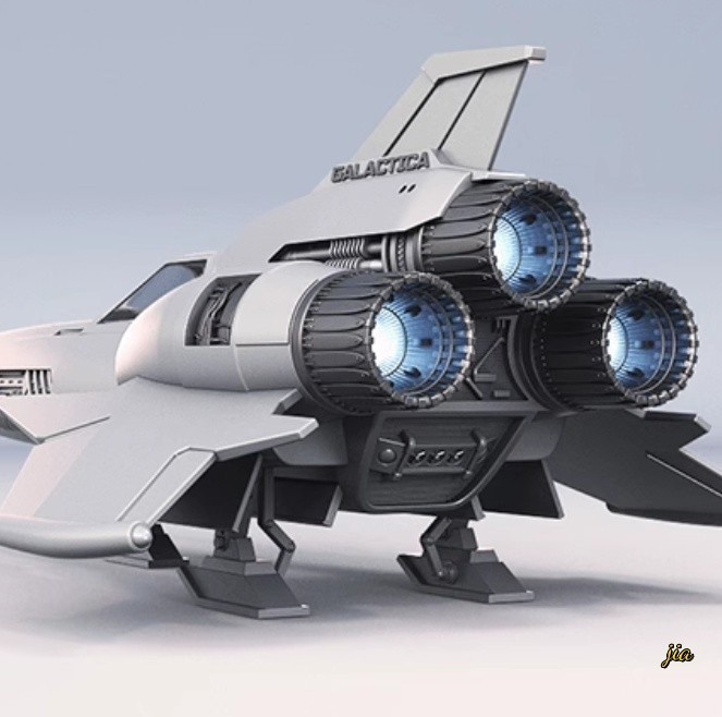 3D Printing 1/32 Battlestar Galactica Viper MK II fighter jet Model Kit ...