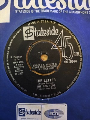 THE BOX TOPS THE LETTER STATESIDE UK EX 7" VINYL 45 SINGLE RECORD | eBay UK