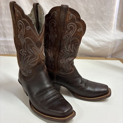 Ariat 10001046 Round Up Square Toe Cowboy Boot Brown Leather Women size ...