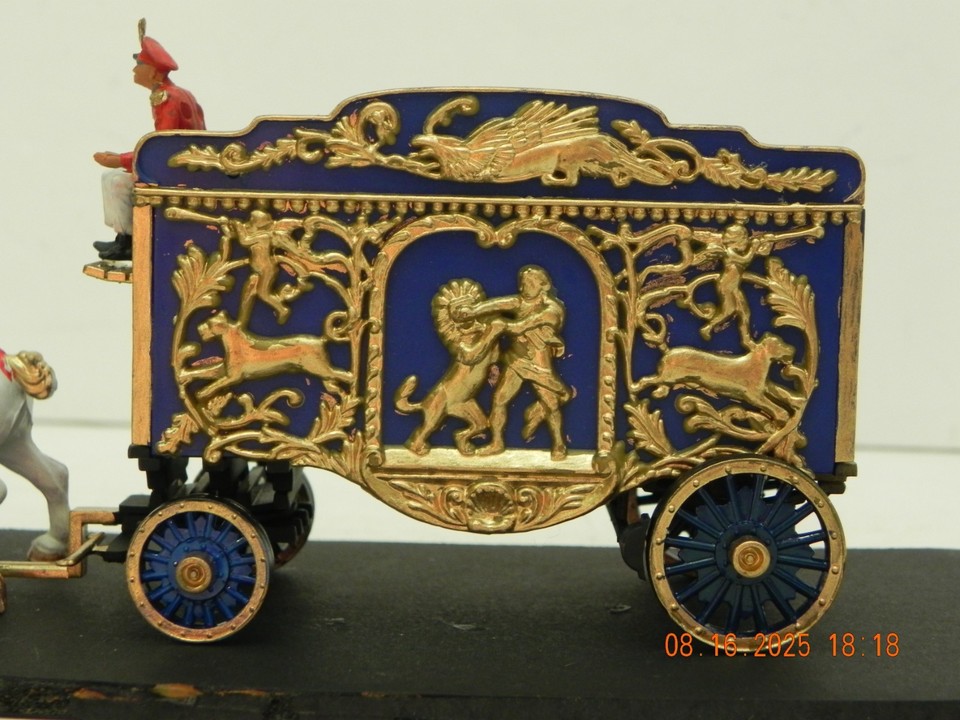 Hand Painted O Scale/Gauge Circus Wagon with Driver & 2 hand painted ...