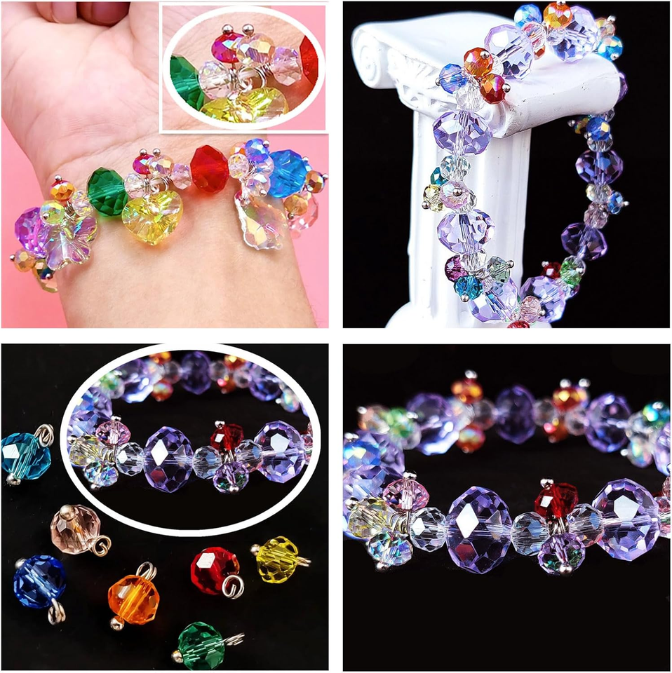 1395PCS Christmas Glass Beads for Jewelry Making, Assorted Size ...