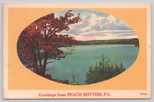 Postcard Greetings From Peach Bottom Pennsylvania Scenic View NYCE | eBay