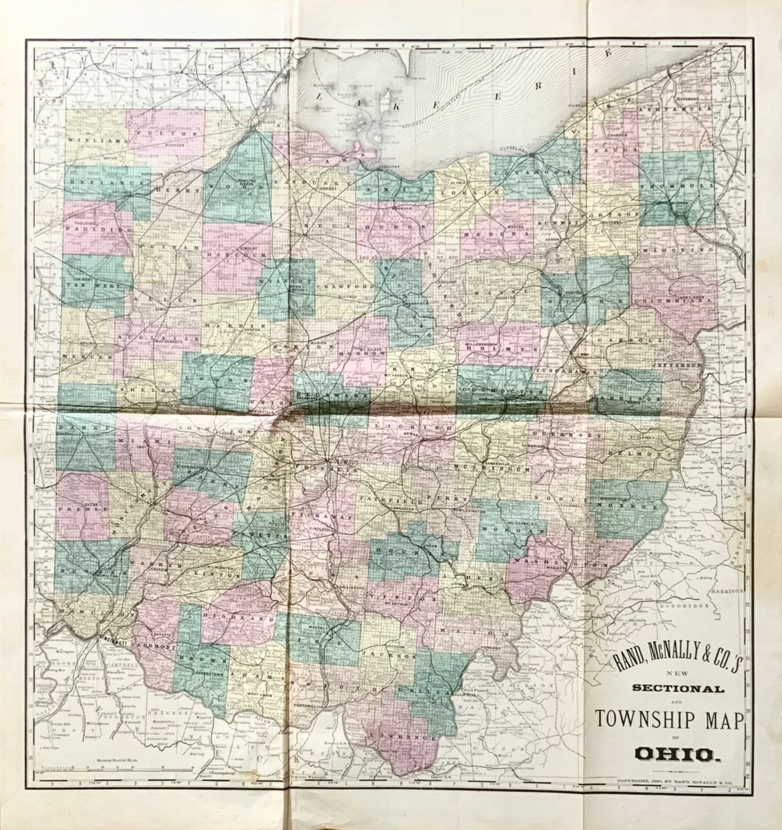 Ohio Counties And Townships Licking County Township Map
