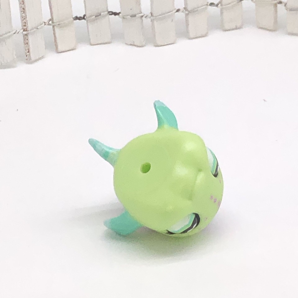 Littlest Pet Shop LPS #514 Shimmer Green Purple Pufferfish Baby Fish | eBay