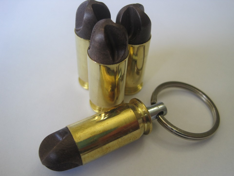 Replica .45 ACP Brass Bullet Keychain with Inceptor ARX polymer Bullet ...