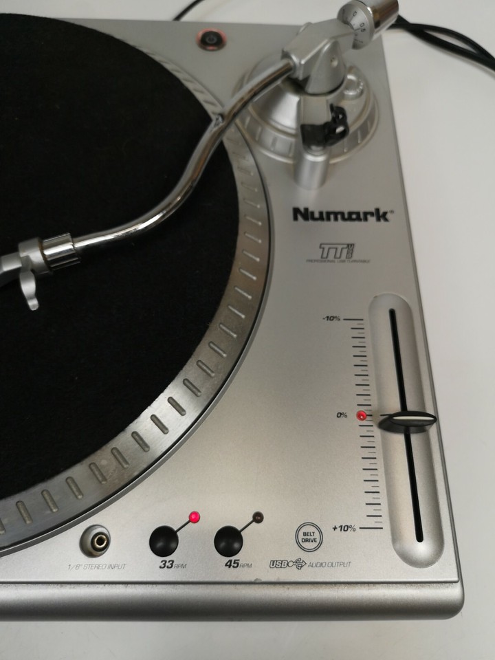 Numark TT USB Professional DJ Turntable Works Needs New Needle Silver ...