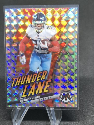 Derrick Henry TL-DH 2023 Panini Silver Mosaic Thunder Lane Prizm ...