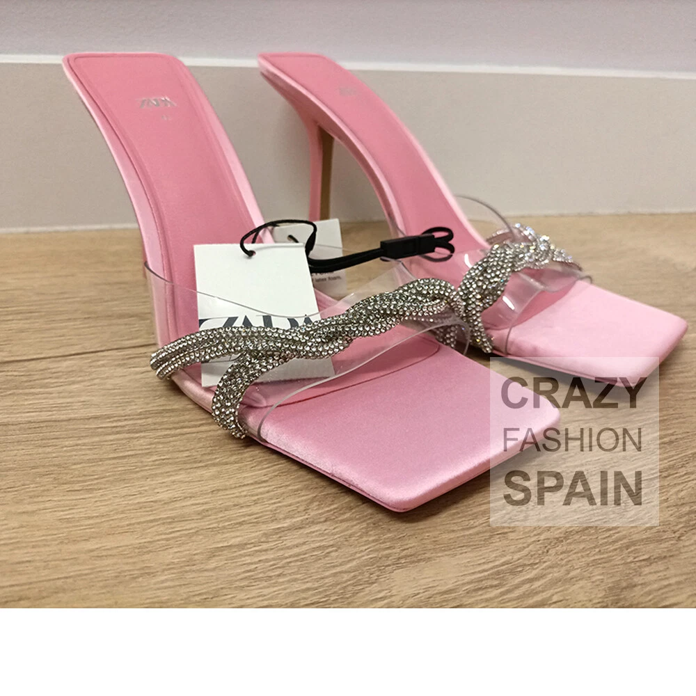 Pink High Heels With Rhinestones