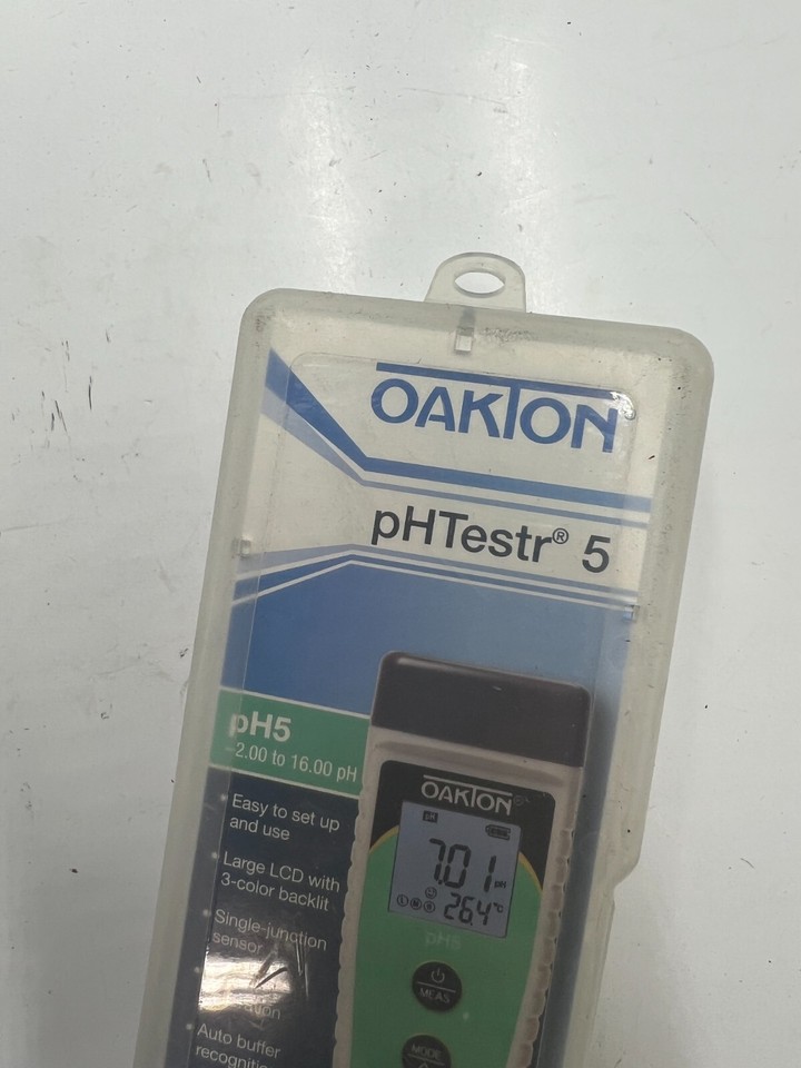 OAKTON WD-35634-16 pHTestr 5 Waterproof Pocket Tester, -2 to 16 pH | eBay