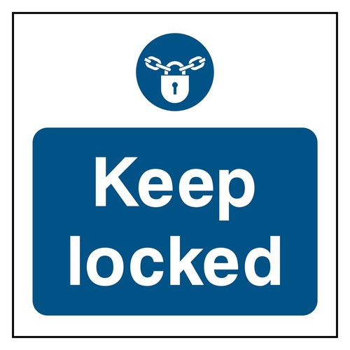Keep Locked Sign or Self Adhesive Decal FPRV0025 | eBay