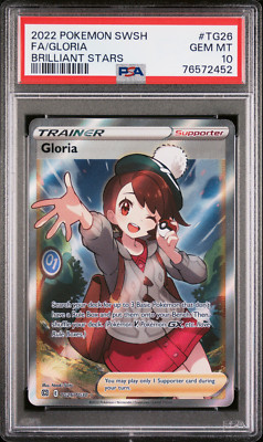 PSA 10 Gloria TG26 Full Art Trainer Pokemon English Sword Shield ...