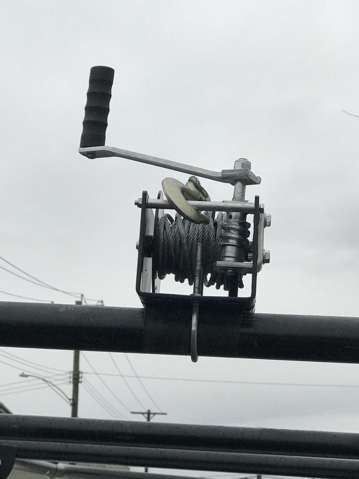 HAND WINCH 1 Ton Capacity Portable Worm Gear Crank Trucks Trailers ...