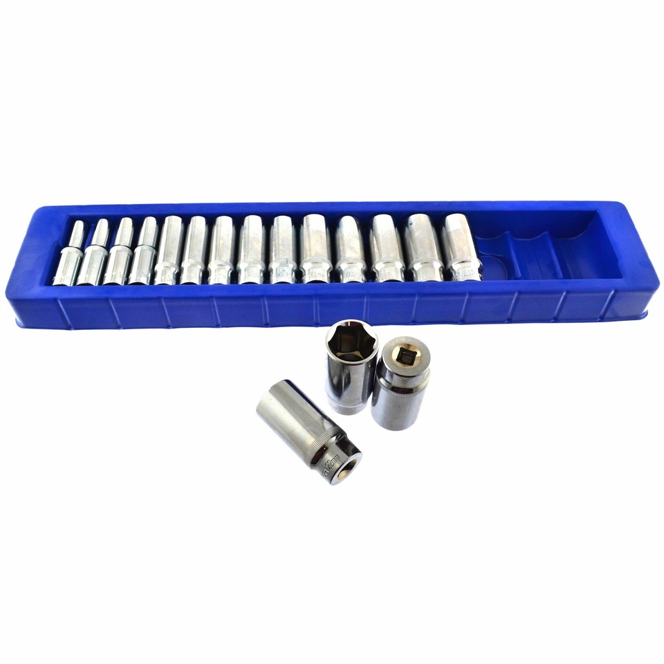 3/8" Drive Deep Metric Sockets 8mm - 24mm 6 Sided Single Hex Sockets ...