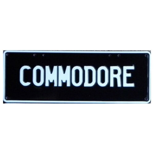 Novelty Number Plate - Commodore White On Black AUS Licence Plate Sign ...