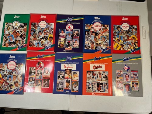 10 Different Topps Surf American League Baseball Card Booklets-Ex/Nr ...