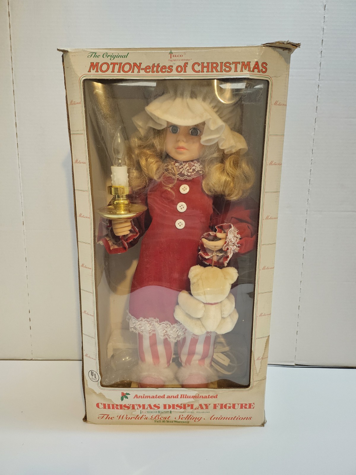 Motion-Ettes of Christmas Girl Animated and Illuminated New in Box | eBay