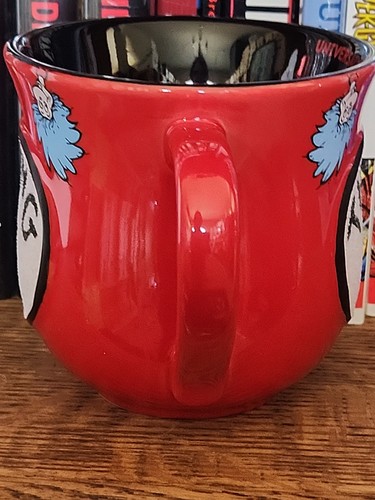Dr. Seuss Thing 1 Mug Cup Coffee Tea Book Stripe Blue Hair Raised ...