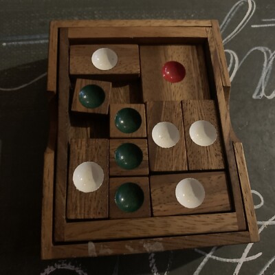 Think Ahead Chip Wood Chinese Brain Teaser Game Toy Set Stack Domino ...