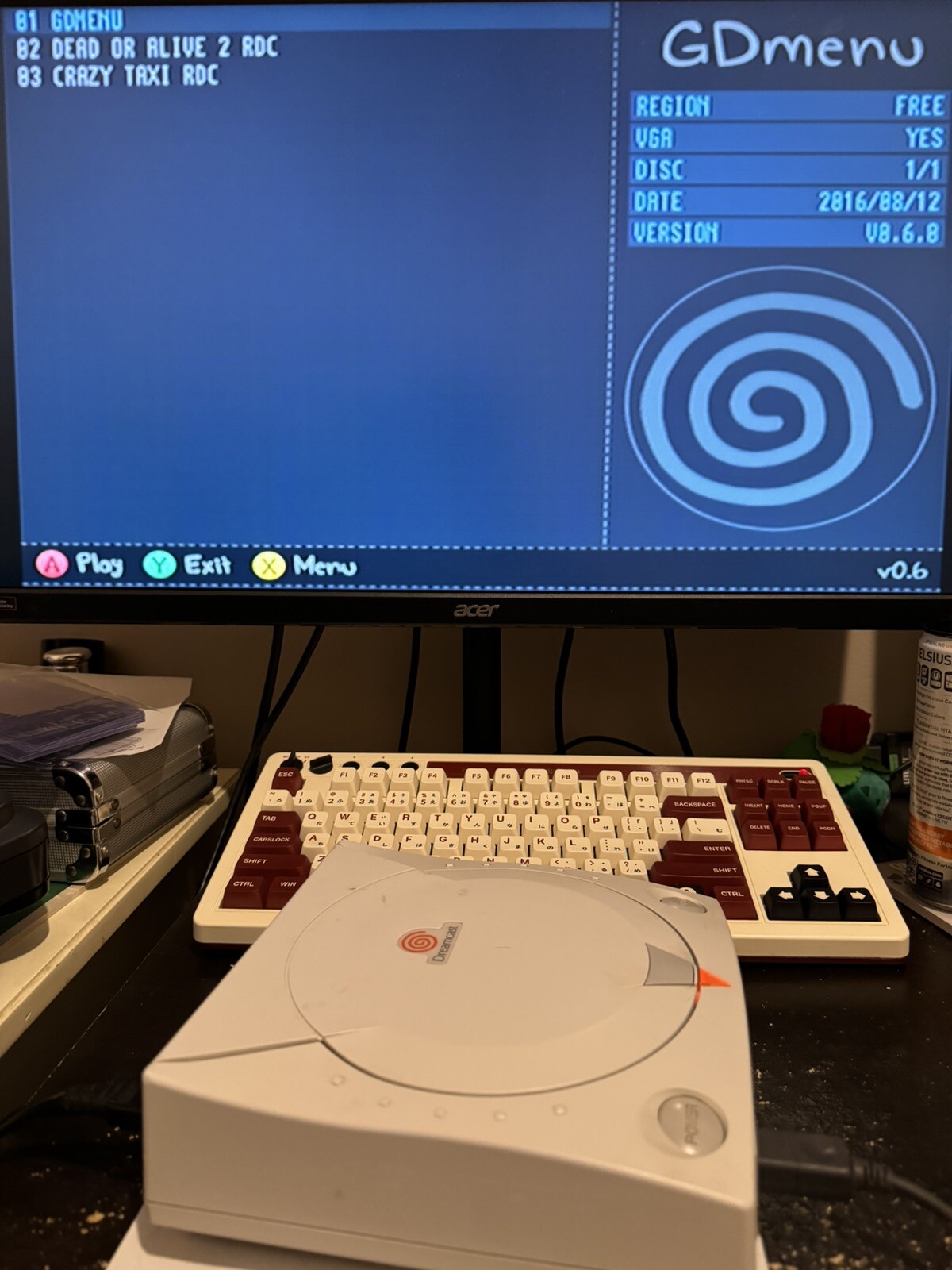 Sega Dreamcast GDEMU 5.15b console w/ Cables, Controller, And VMU | eBay