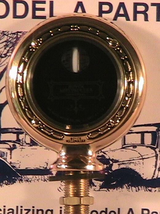 1928-1931 Model A Ford Wreath Rim Brass Moto Meter Temp Gauge w/Boyce ...