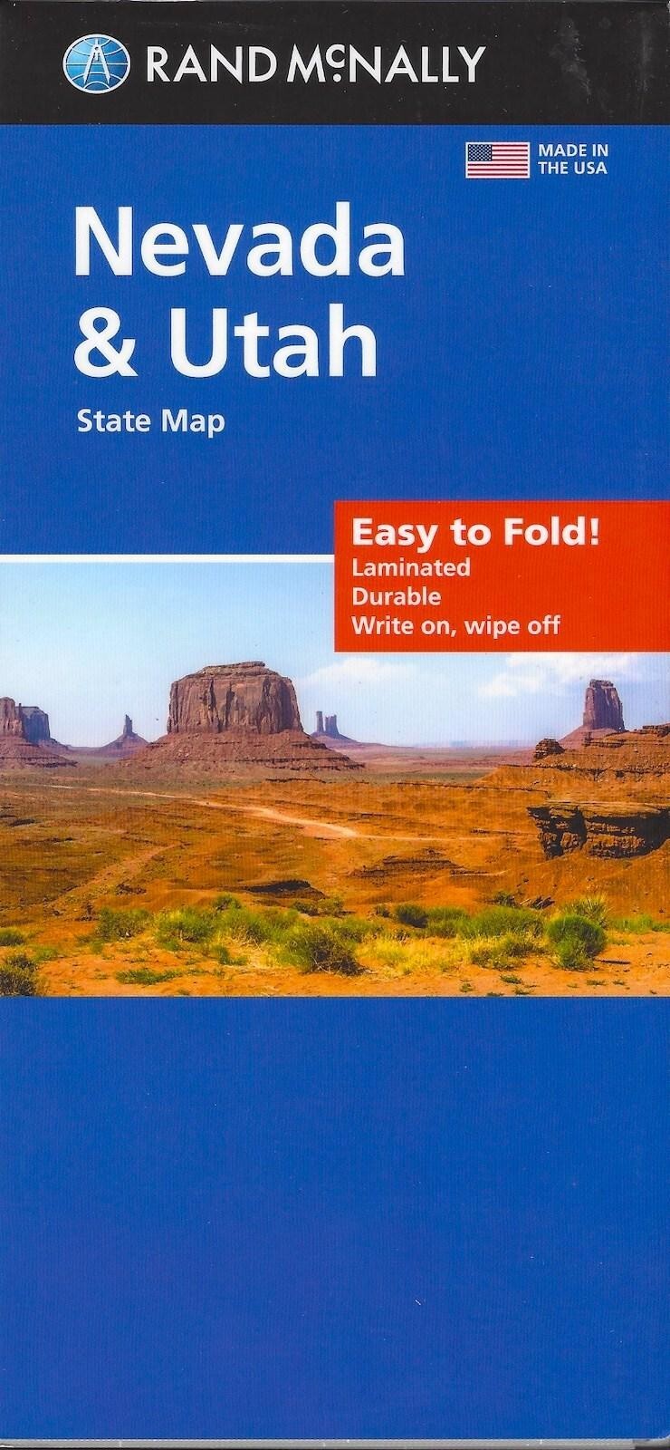 Rand Mcnally Easy to Fold: Nevada & Utah State Laminated Map by Rand ...