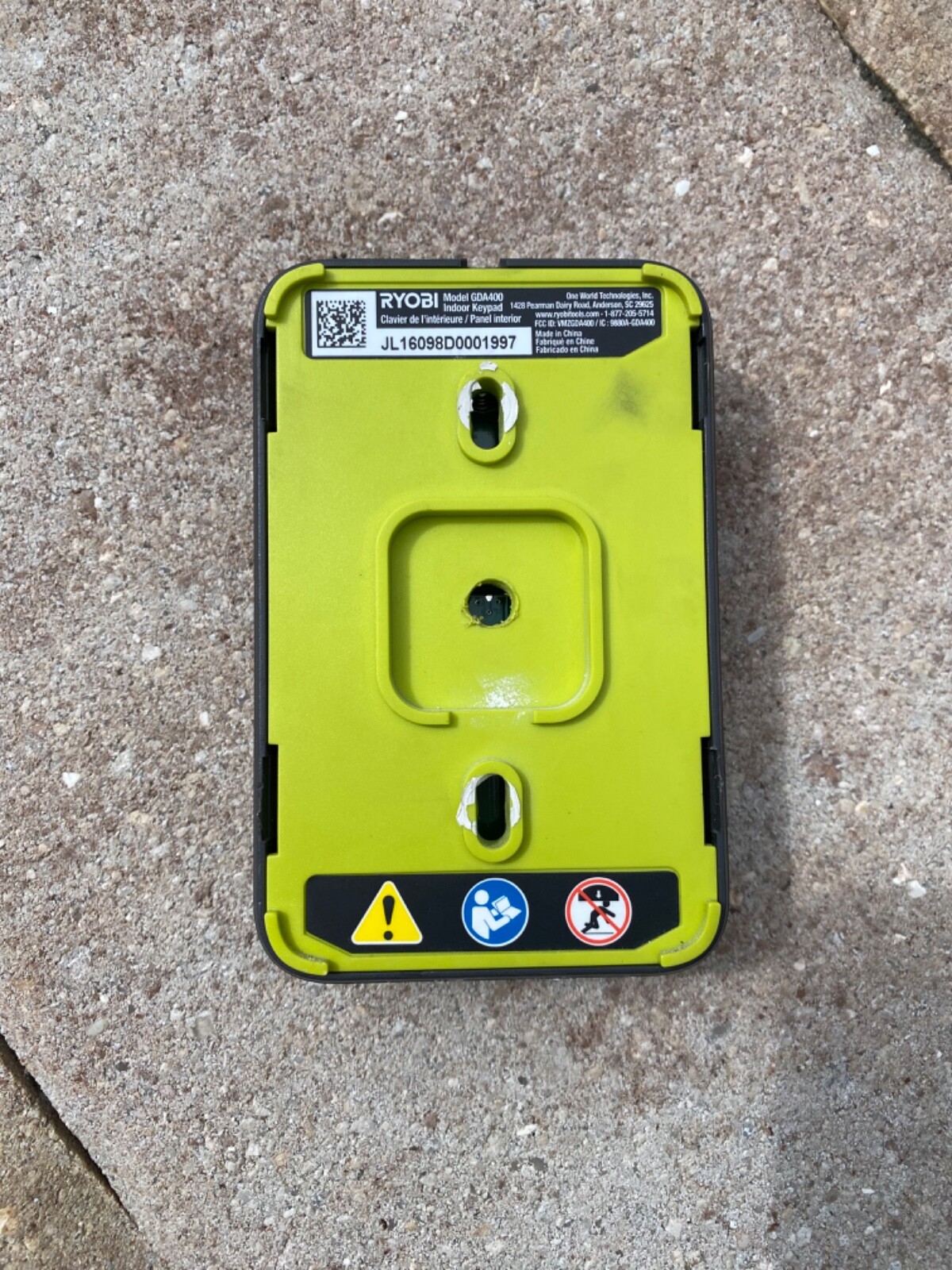 Ryobi+Wireless+Indoor+Keypad+GDA401+for+Gd201+Garage+Door+Opener for ...