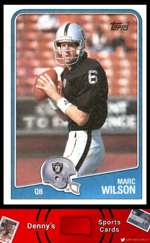 1988 Topps #326 Marc Wilson Los Angeles Raiders Football Card | eBay