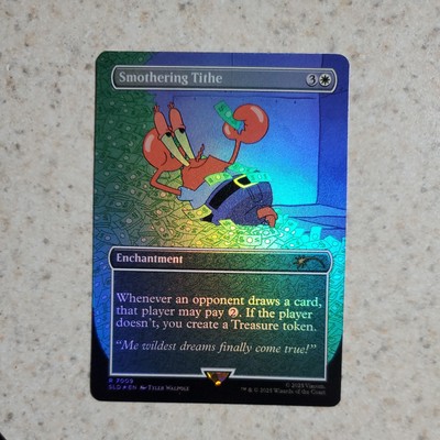 Magic The Gathering - Smothering Tithe - SpongeBob Secret Lair - Mr ...