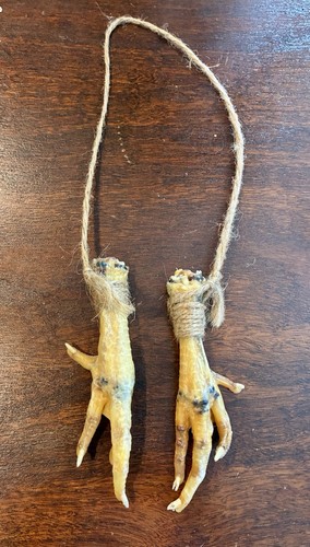 Genuine Voodoo Dried Chicken’s Feet Hanging Halloween Decor Prop ...