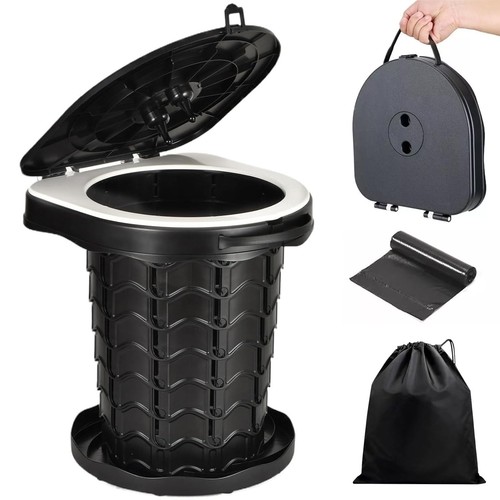 Retractable Portable Toilet Camping Toilet - Adjustable Height Camp ...