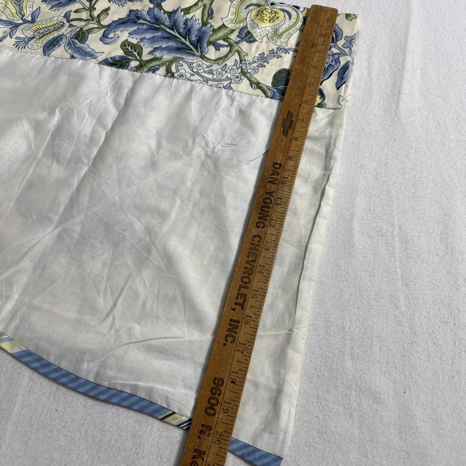 Waverly Imperial Dress Valance Blue Yellow Jacobean Floral Buckingham ...