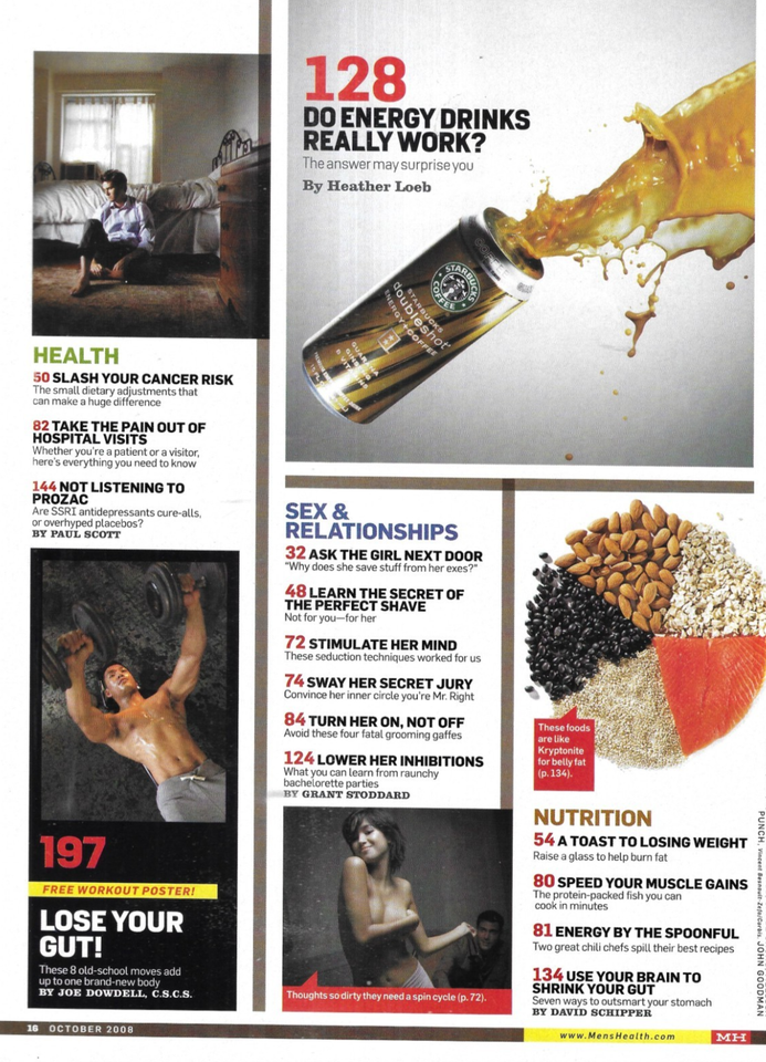 Men's Health Magazine Gerard Butler Good Life Guide NFL Muscle Camps ...