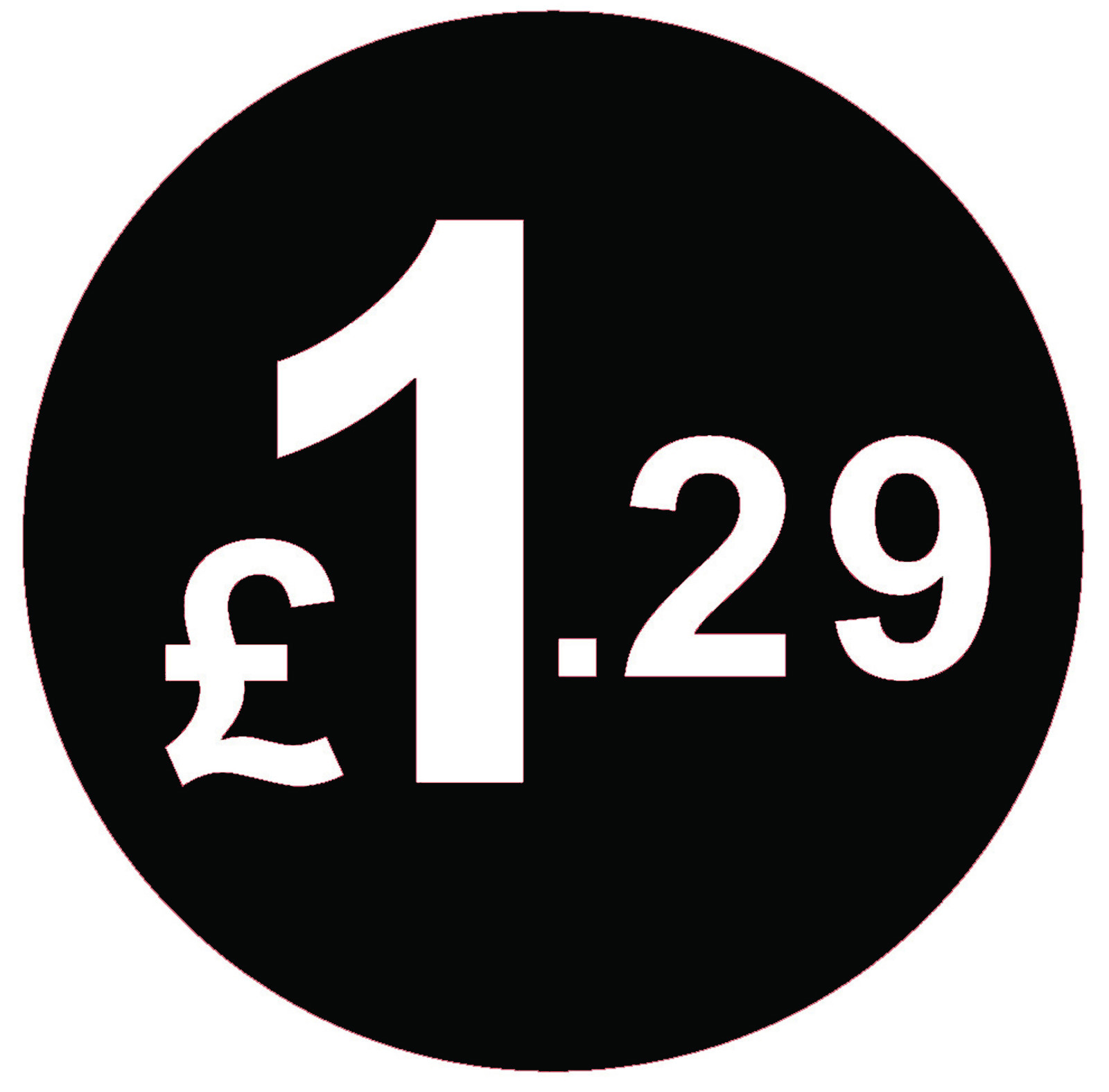 20mm Black Price Point Stickers / Sticky Labels / Swing Tag Labels 99p ...