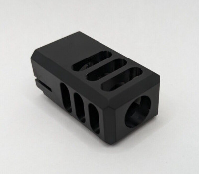 .45 cal 9-Port .578-28 Counterbored Muzzle Brake Compensator Anodize ...