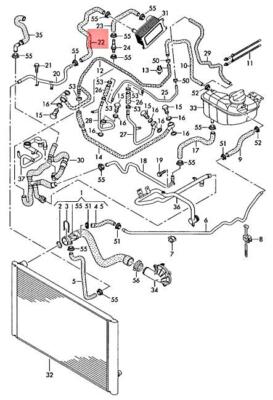 Genuine AUDI A8 S8 quattro 4E2 4E8 Coolant Hose 4E0121448AA | eBay