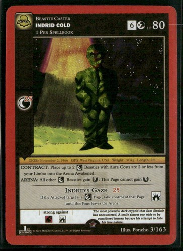 2021 MetaZoo Nightfall 1st Edition 3/163 Indrid Cold Holo | eBay