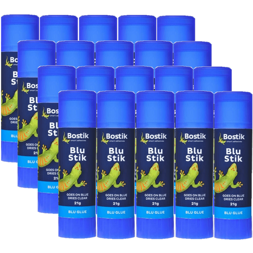 NEW 20 Pack Bostik Blue Glue Sticks 35g Blu Stic Stik BULK School Art ...