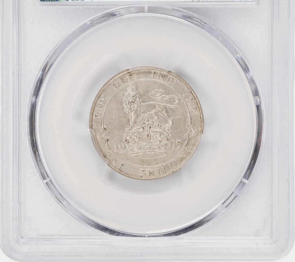 ENGLAND EDWARD VII 1905 1 SHILLING SILVER COIN, PCGS CERTIFIED AU-53 ...