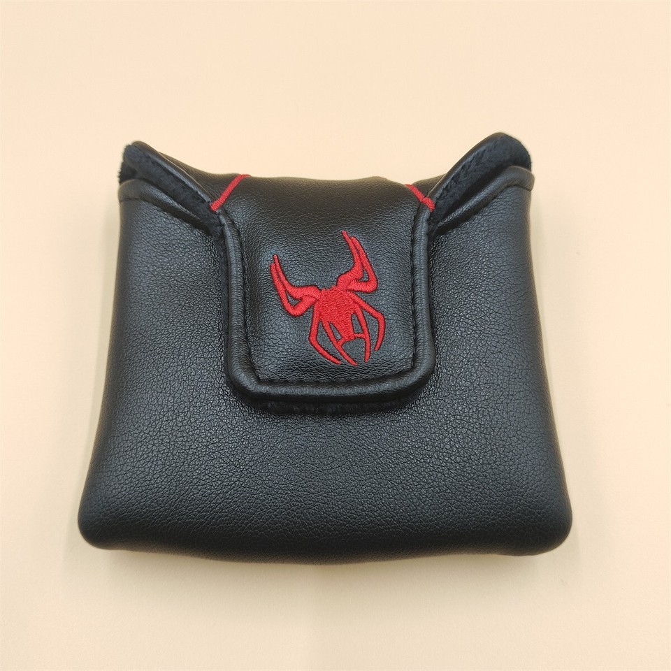 Premium Spider Web Black/Red Golf Putter Cover Square Mallet Headcover ...