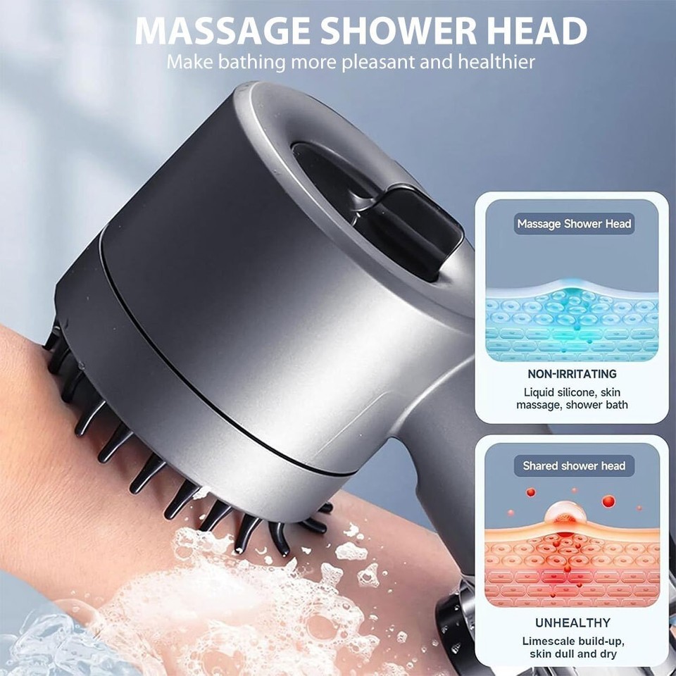 Filtered Shower Head For Bathroom 4in1 High Pressure Shower Head Water ...