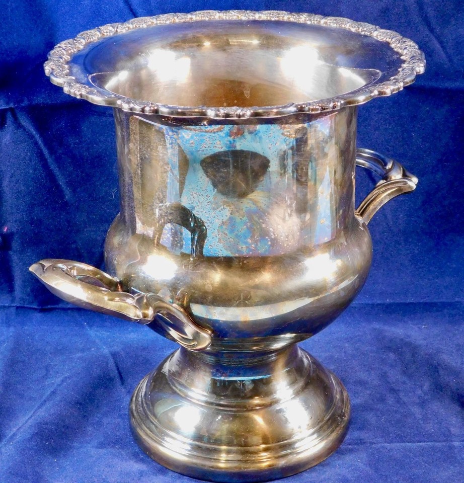 Lovely Vintage Oneida Silver plate Champagne/Wine Cooler Ice Bucket | eBay