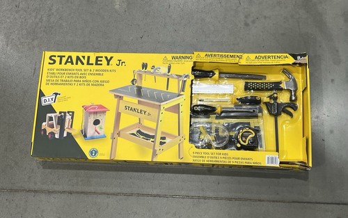 Brand New Stanley Jr. Kids Workbench Tool Set & 2 Wooden Kits, Damaged ...