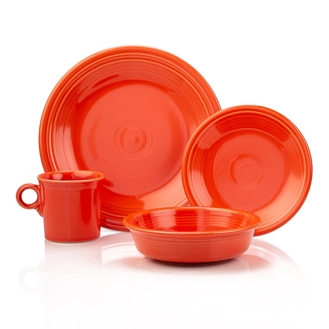 Fiesta® 16-Piece Dinnerware Set | Poppy | eBay