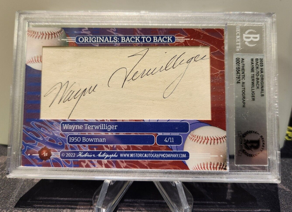 2022-23 HA Originals Back-to-Back - 1950 BOWMAN - Wayne Terwilliger ...