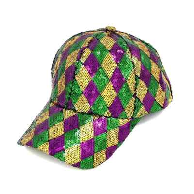 Mardi Gras Harlem Sequin Baseball Cap | eBay