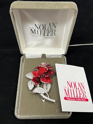 Nolan Miller Nancy Reagan First Lady Red Rose Brooch Pin | eBay
