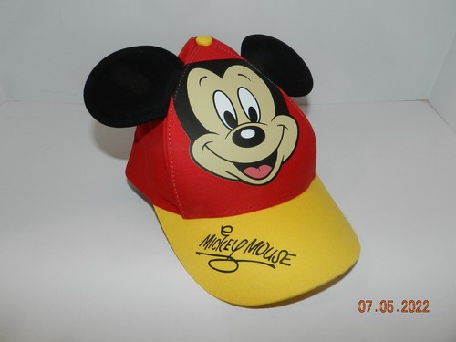 Disney Parks Mickey Mouse Ears Snapback Hat Youth Adjustable red yellow ...