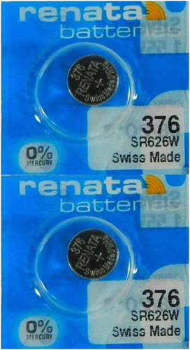 Renata 376 SR626W Batteries - 1.55V Silver Oxide 376 Watch Battery (2 ...