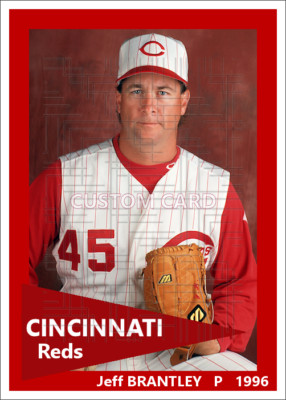 Jeff Brantley - 1996 Cincinnati Reds - 2.5 x 3.5 custom card (blank ...