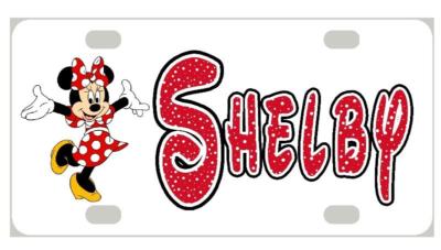 MINNIE MOUSE MINI LICENSE PLATE Any Name Personalized Kids Bicycles ...